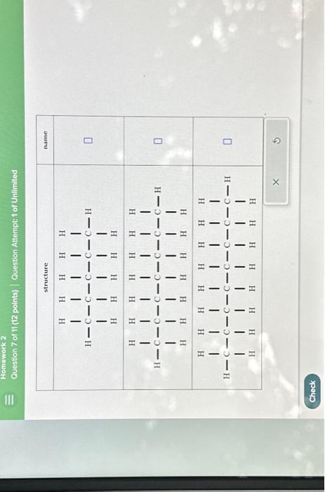 Solved Check Homework 2 Question 7 of 11 (12 points) | | Chegg.com