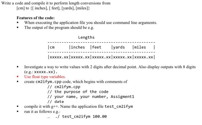 Solved Write a code and compile it to perform length | Chegg.com