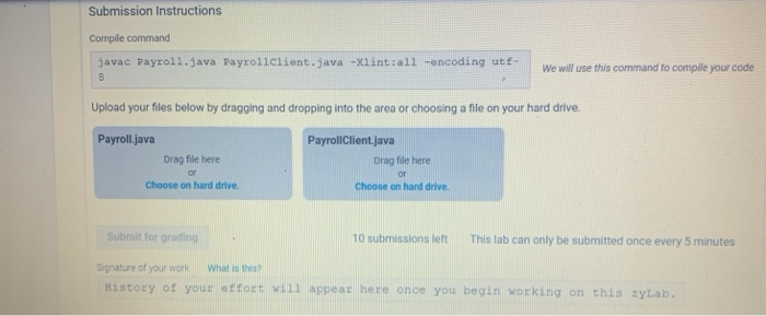 Solved 1 Create Two Files To Submit • Payrolljava Class 