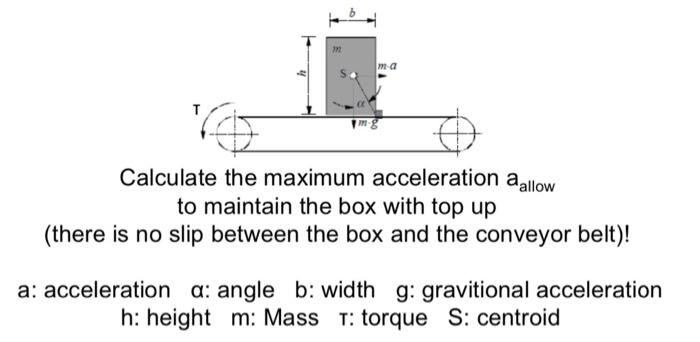 Solved Calculate the maximum acceleration aallow to | Chegg.com