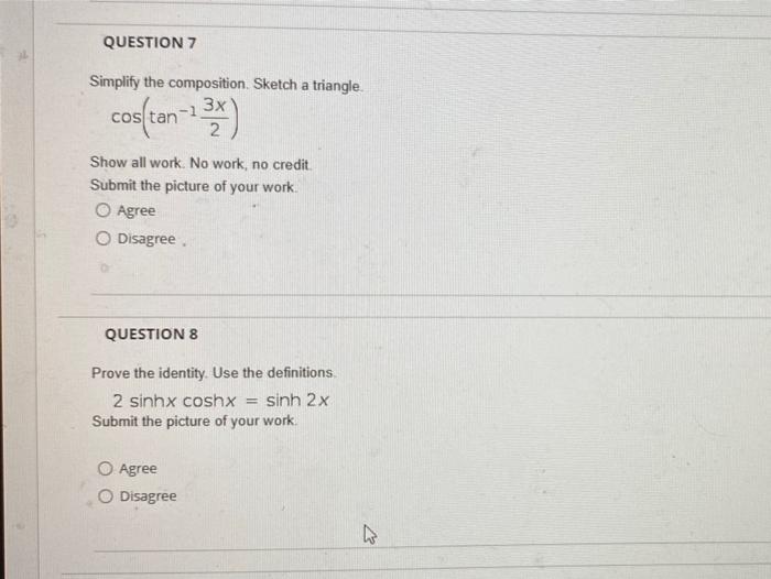 Solved QUESTION 7 Simplify the composition. Sketch a | Chegg.com