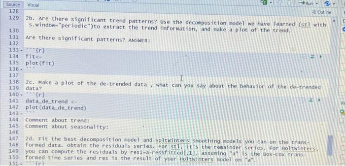 Solved Question 2 The time series object ukgas in the | Chegg.com