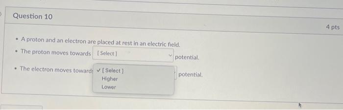 Solved - A proton and an electron are placed at rest in an | Chegg.com