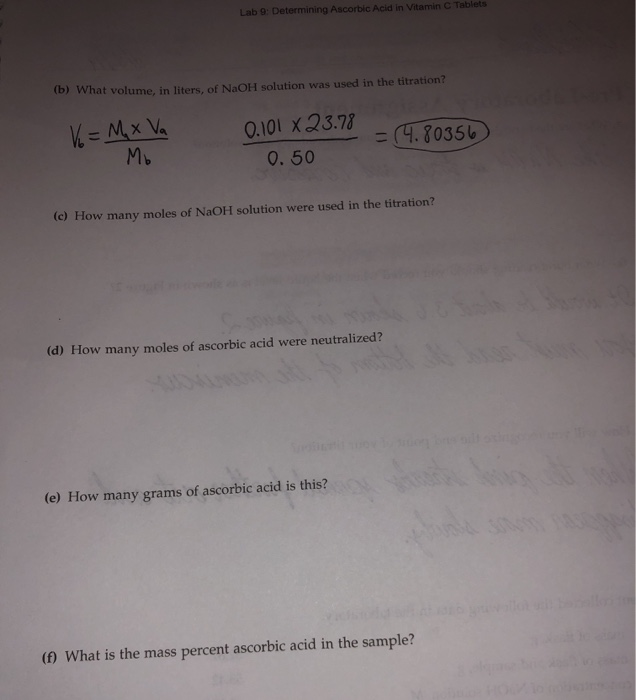 Solved 3. A student collected the following data in the | Chegg.com