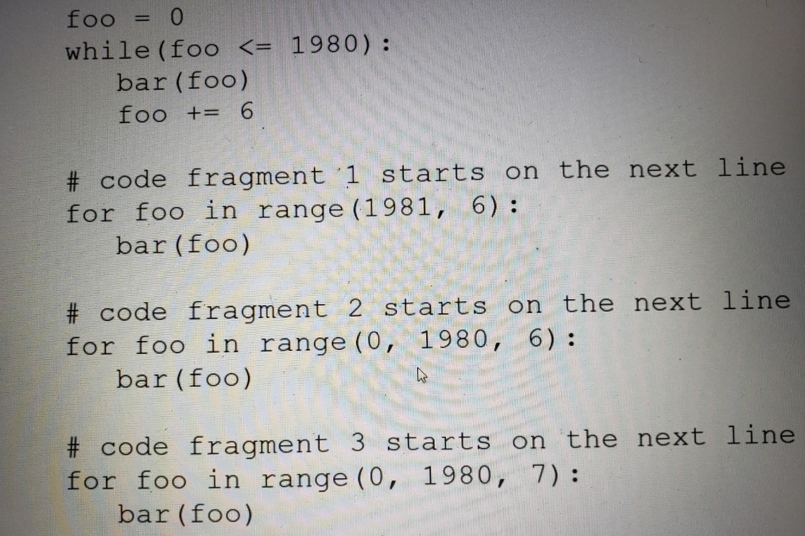 Solved foo = o while(foo