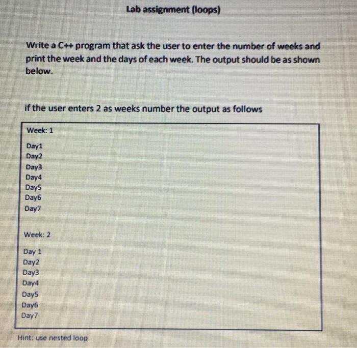 Solved Lab Assignment Loops Write A C Program That Ask 9593