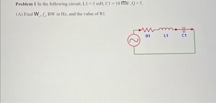 Solved Problem 1 In the following circuit, | Chegg.com