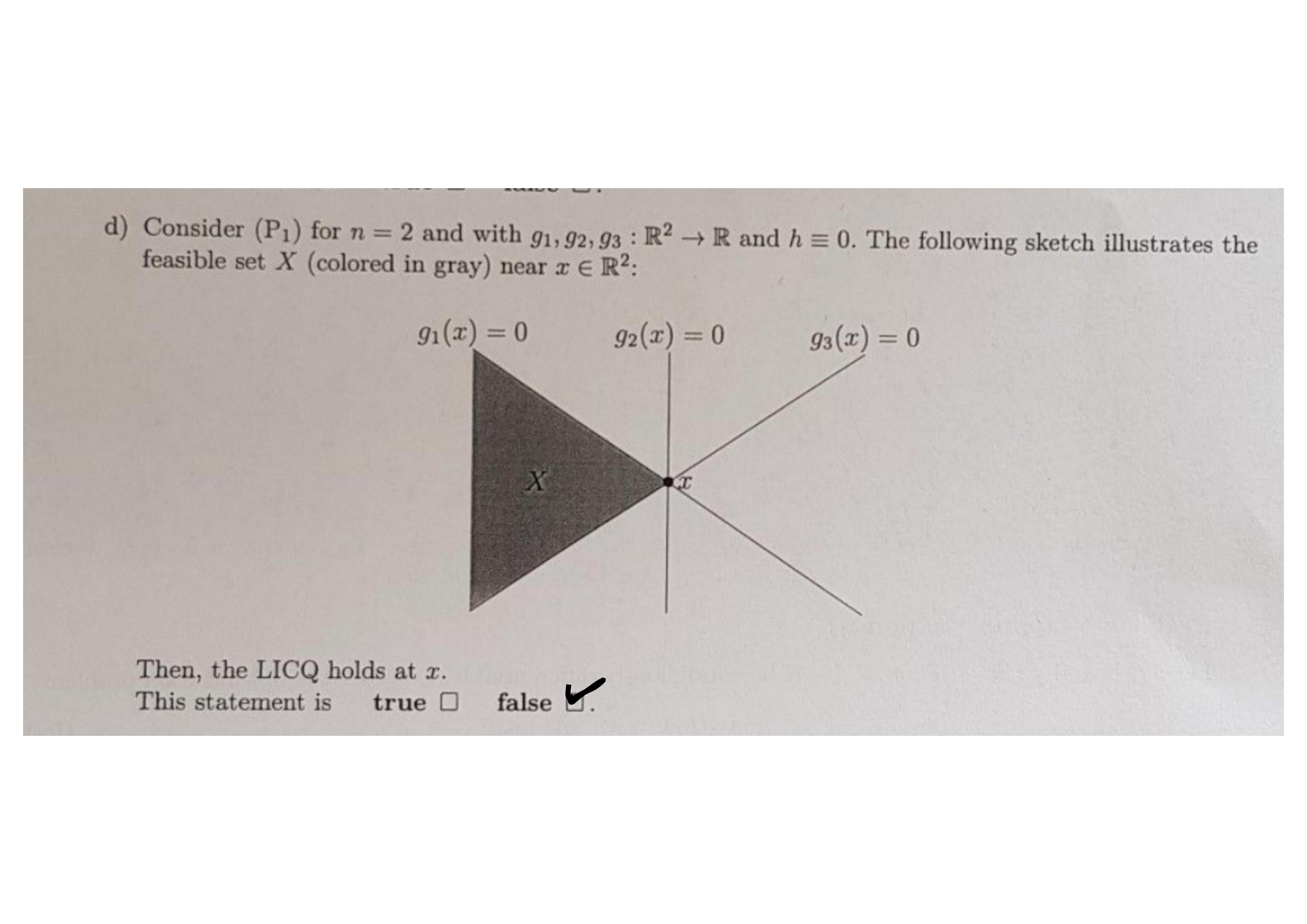 Solved d) ﻿Consider (P1) ﻿for n=2 ﻿and with g1,g2,g3:R2→R | Chegg.com