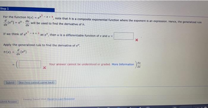 Solved For the function h(x)=ex5−x+4, note that h is a | Chegg.com
