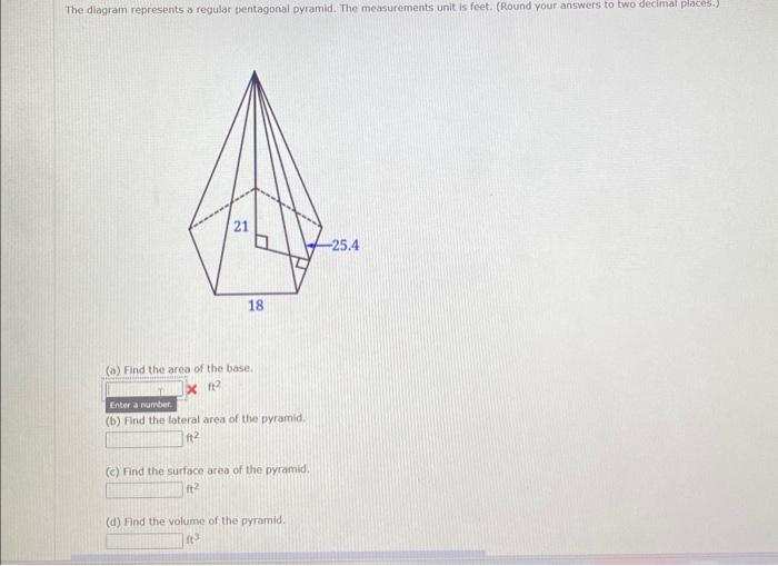 Solved The diagram represents a regular pentagonal pyramid. | Chegg.com