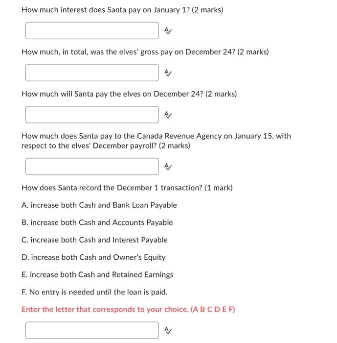 Solved day season. The followingHow much interest does Santa | Chegg.com