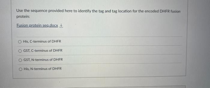 Solved Use the sequence provided here to identify the tag | Chegg.com