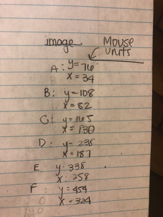 Solved idk how to turn this into meters from mouse units | Chegg.com