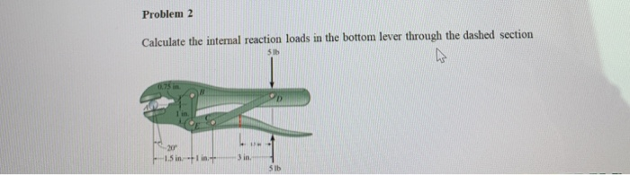 Solved Problem 2 Calculate the internal reaction loads in | Chegg.com
