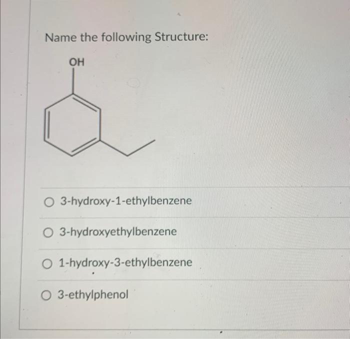 Solved Name the following Structure: | Chegg.com