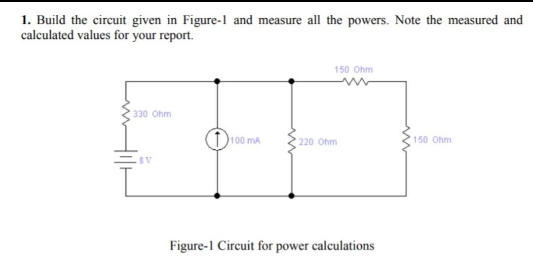 Solved Experiment-4 Power in DC Circuits and Maximum Power | Chegg.com