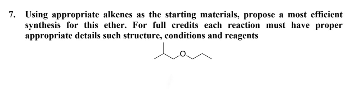Solved Using appropriate alkenes as the starting materials, | Chegg.com