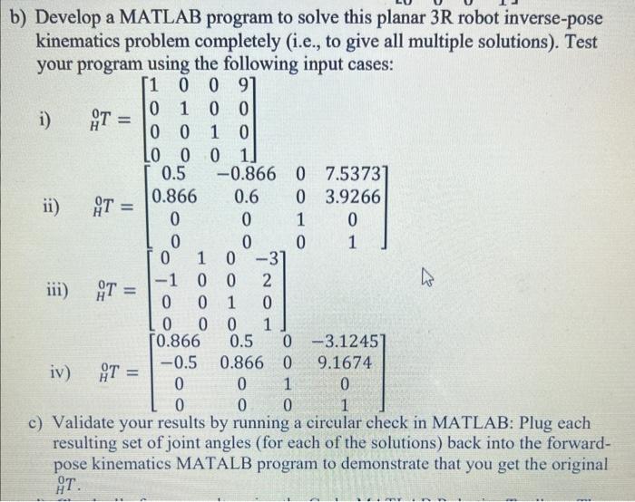 This exercise focuses on inverse-pose kinematics | Chegg.com