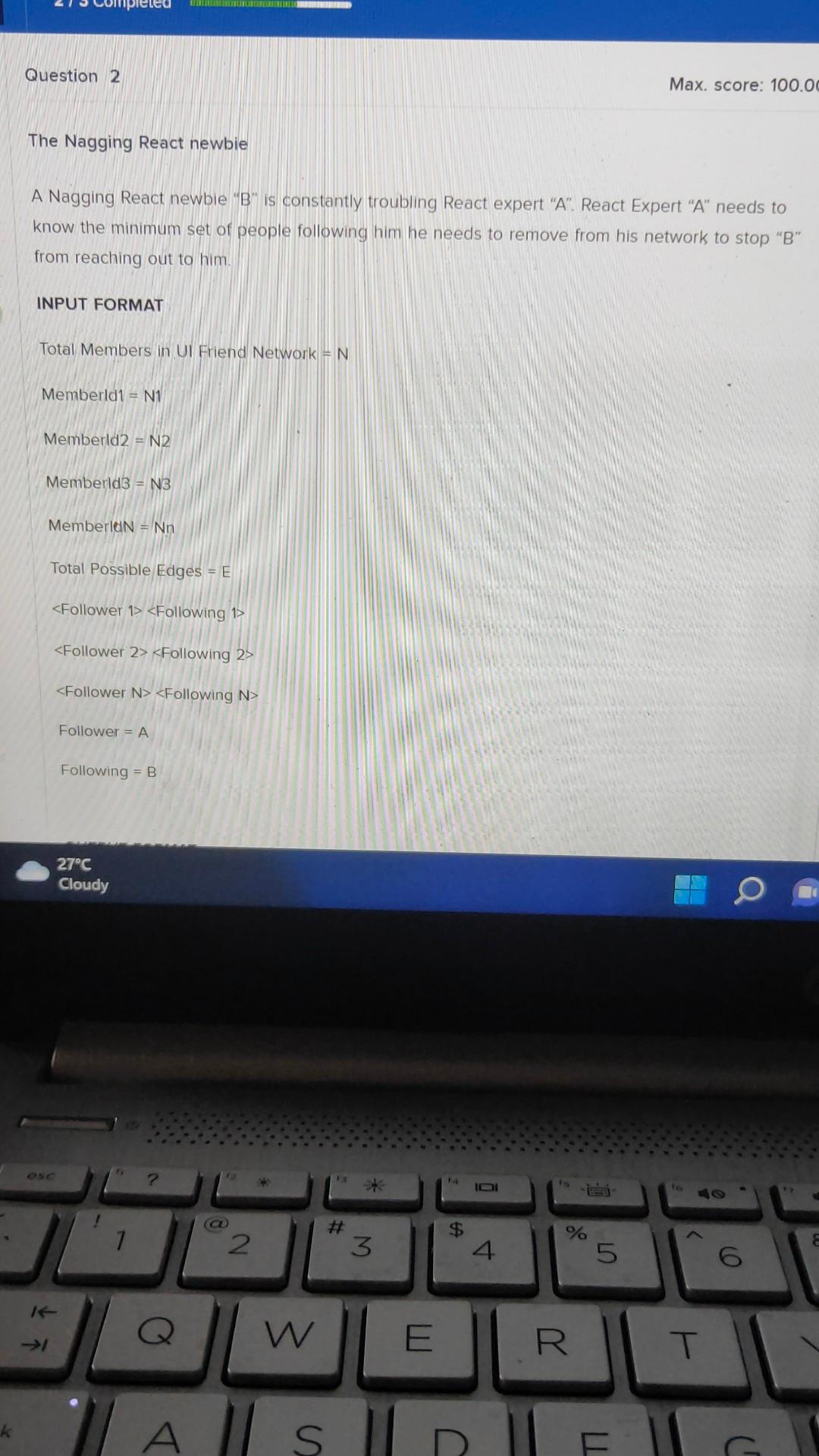 Solved A Nagging React newbie "B" is constantly troubling | Chegg.com