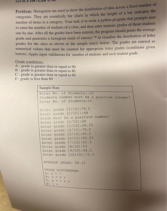 Solved Problem Histograms Are Used To Show The Distribution 5508
