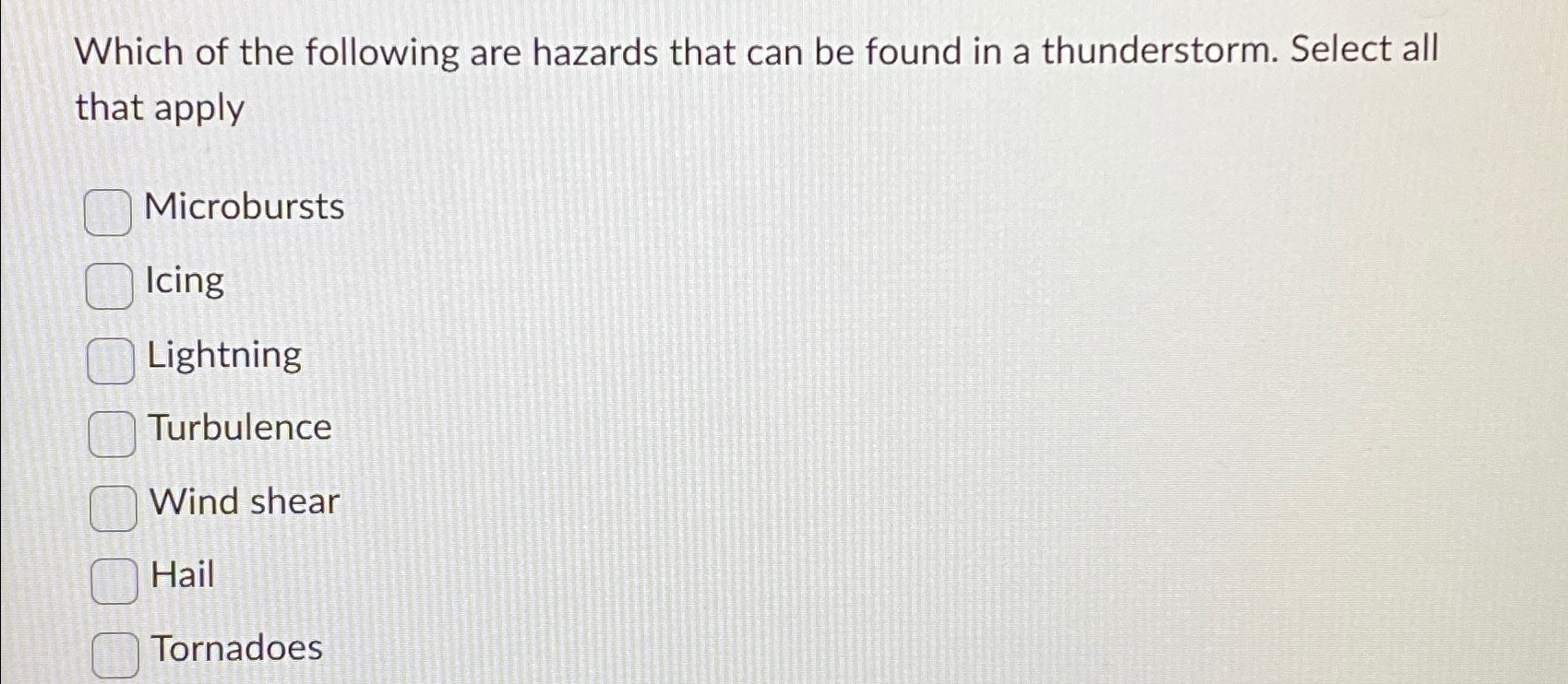Solved Which of the following are hazards that can be found | Chegg.com