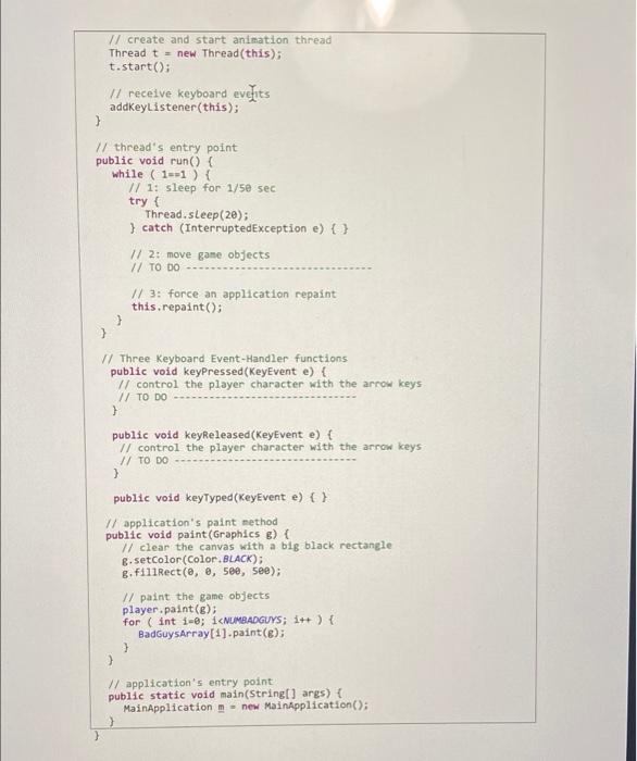 Solved 31 81 Consider the simple Java game Bad Guys! | Chegg.com