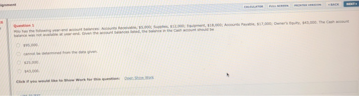 Solved ignment CALCULATOR FULL SCREEN BACK NEXT ER VERSION | Chegg.com
