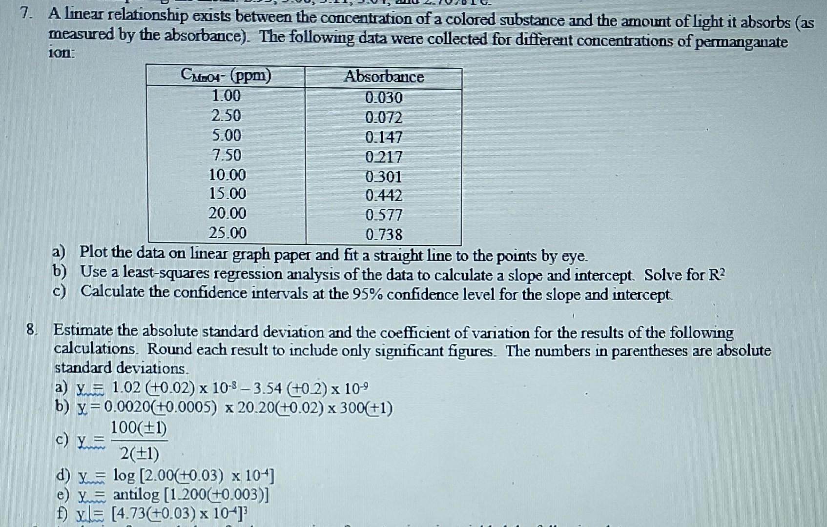 Analytical Chemistry Problem Set 2 c'n Hi, kindly | Chegg.com