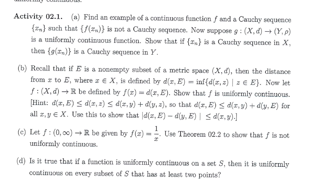 Solved Activity 02.1. (a) ﻿Find an ﻿example of ﻿a continuous | Chegg.com