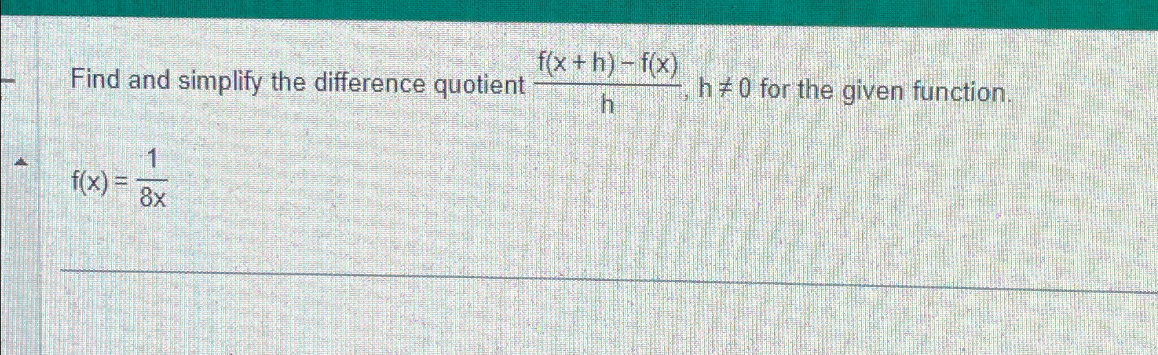 Solved Find and simplify the difference quotient | Chegg.com