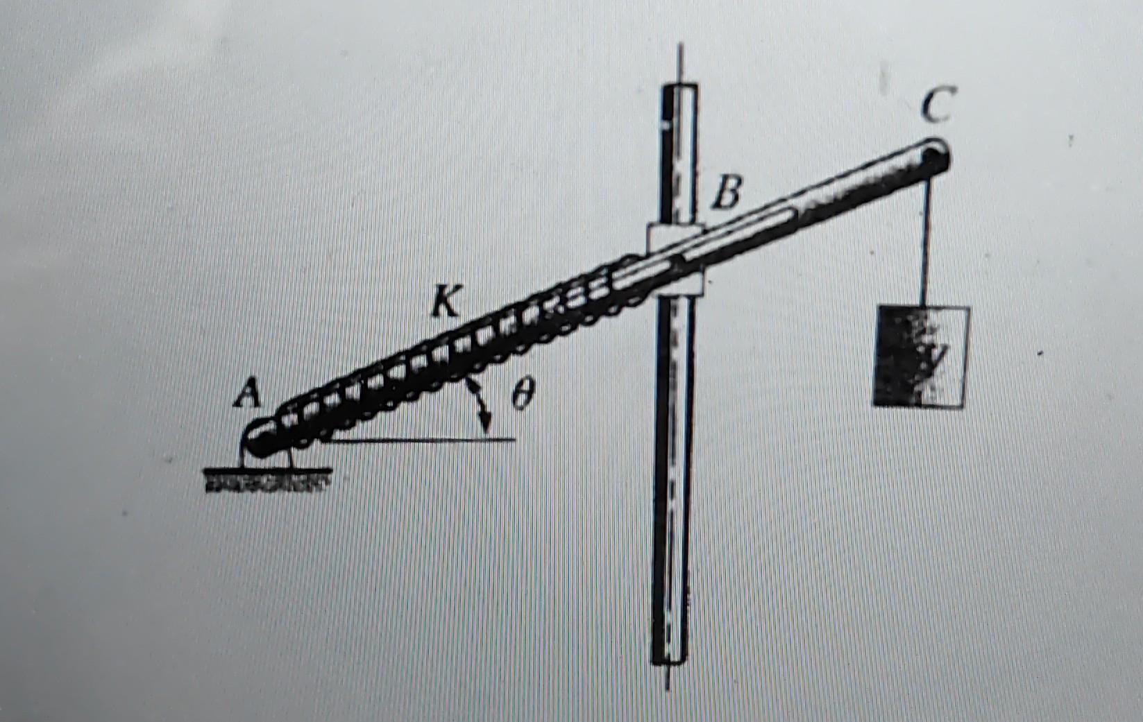 Solved (b) Rod ABC is connected through a pin and slot to a | Chegg.com