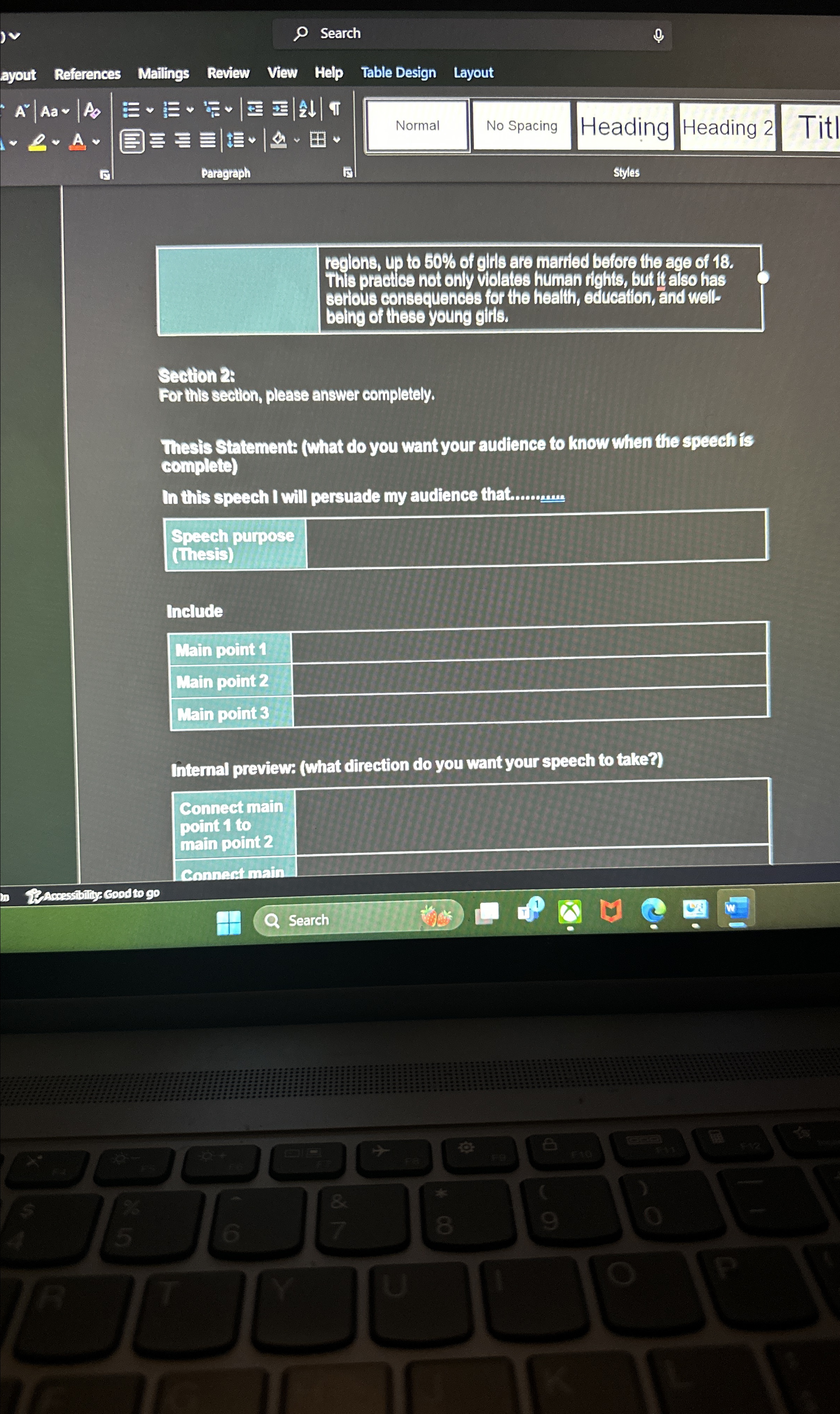 Solved Search(3)ayoutReferencesMailingsReviewViewHelpTable | Chegg.com