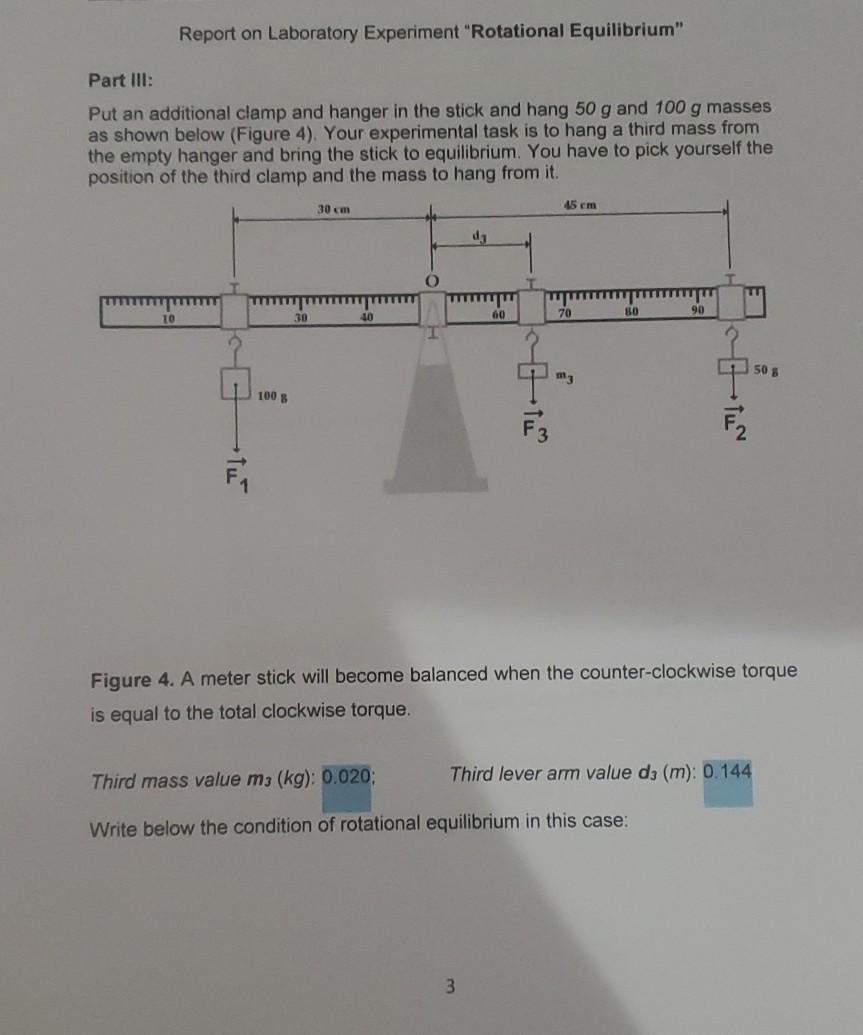 Solved Report on Laboratory Experiment "Rotational | Chegg.com