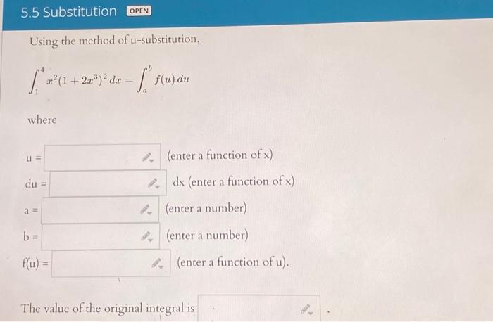 Solved Evaluate the indefinite integrals using Substitution. | Chegg.com