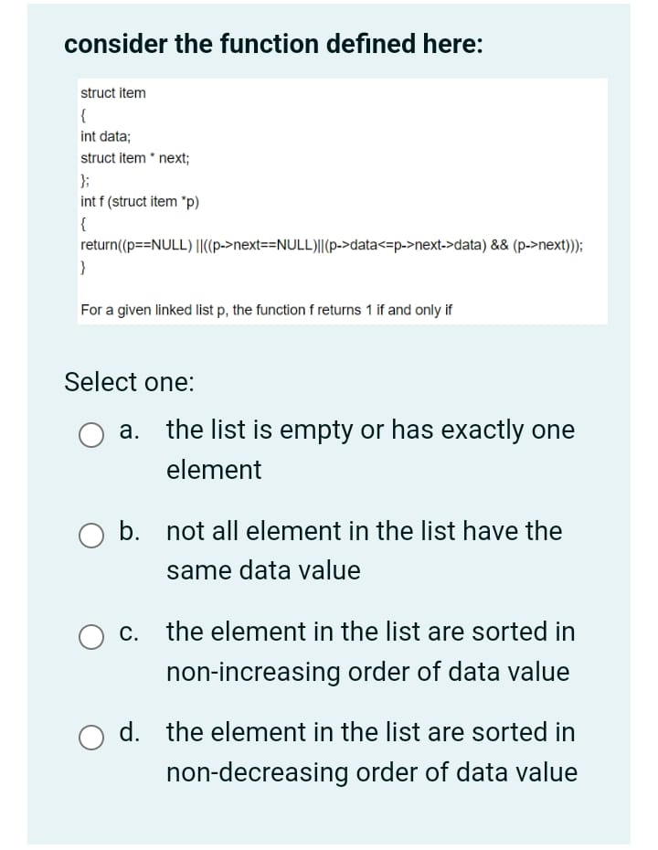 Solved consider the function defined here:Select one:a. ﻿the | Chegg.com