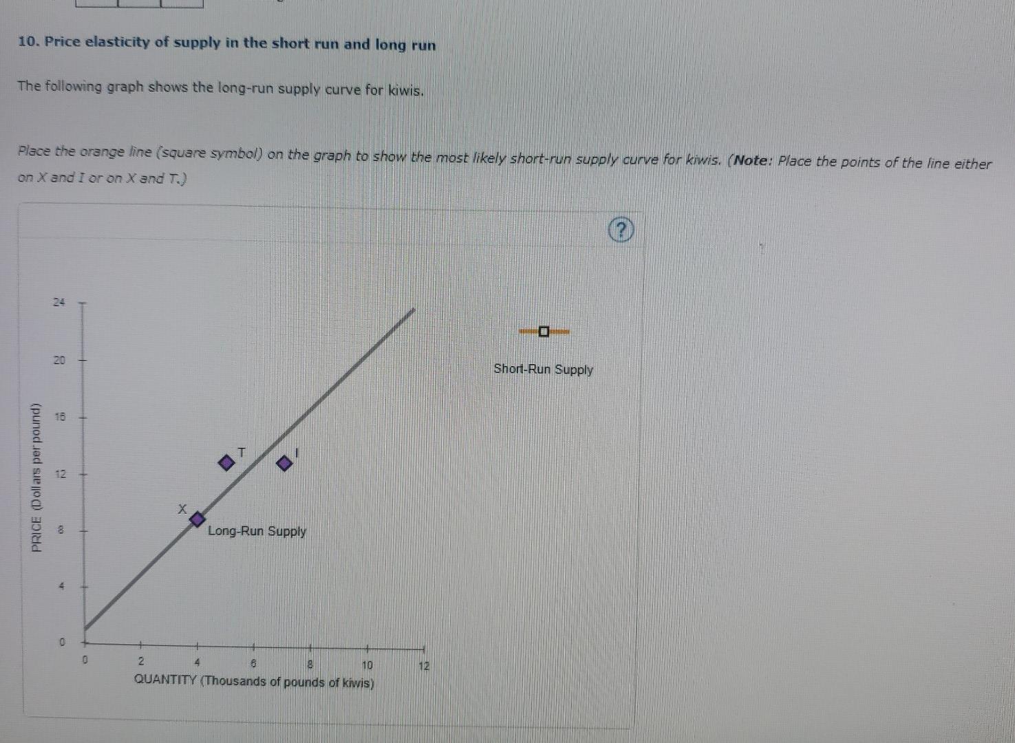 Solved 10. Price elasticity of supply in the short run and | Chegg.com