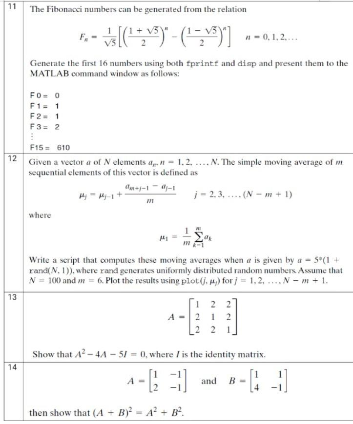 Solved Use Matlab For Plotting 3 D Data For The Following 3175
