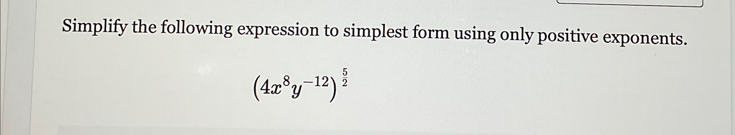 Solved Simplify the following expression to simplest form | Chegg.com