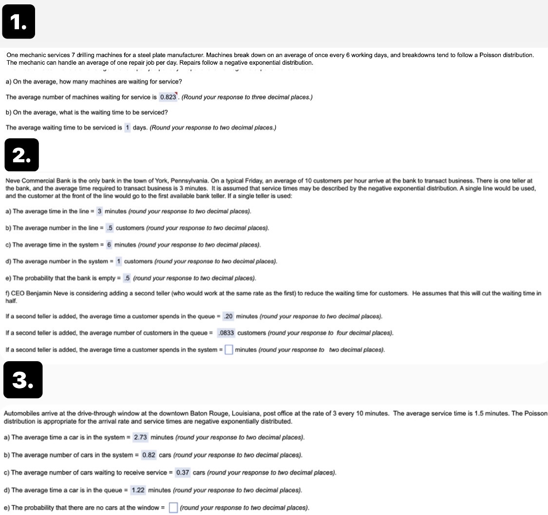 Solved Here I have 3 ﻿seperate questions, each are numbered. | Chegg.com