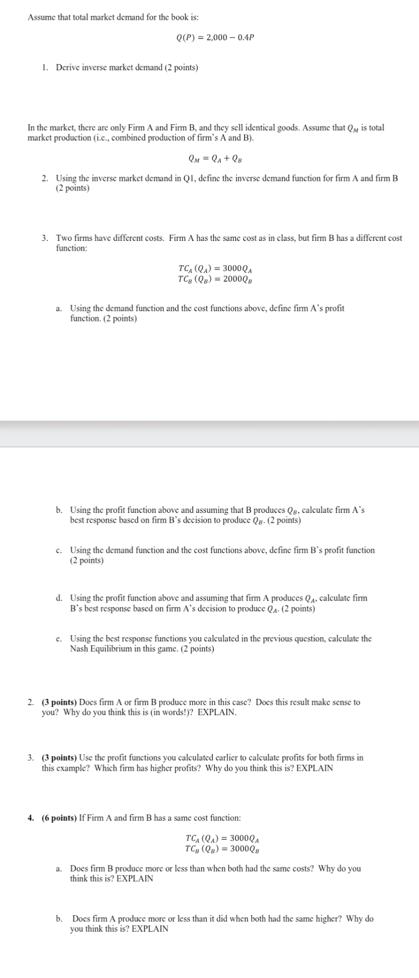 Solved Assume that total market demand for the book | Chegg.com