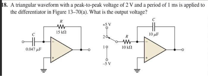 Solved 8. A triangular waveform with a peak-to-peak voltage | Chegg.com
