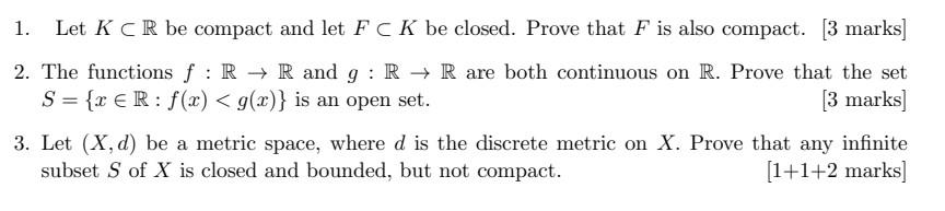 Solved 2. The functions f:R→R and g:R→R are both continuous | Chegg.com