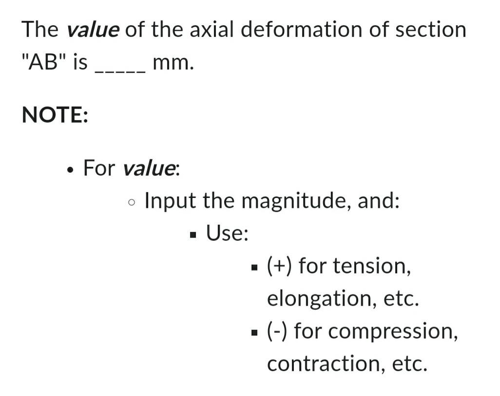 Solved 11 Determine the total deformation between points A | Chegg.com