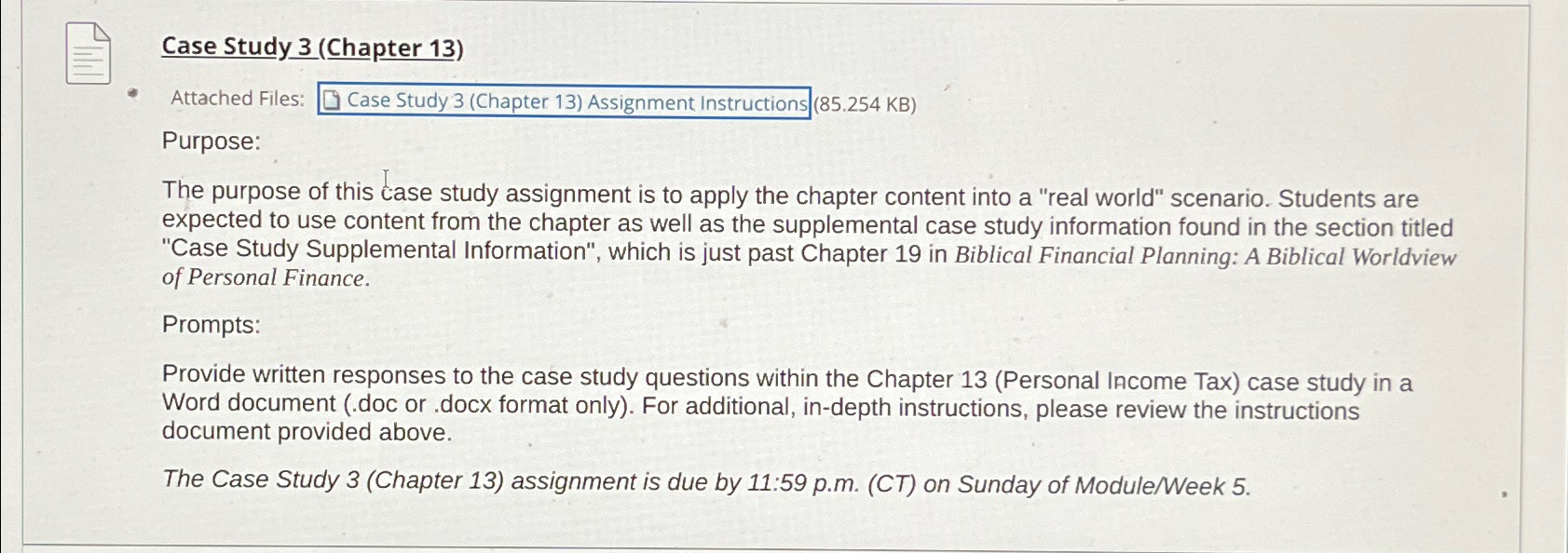 Solved Case Study 3 (Chapter 13)Attached Files: Case Study | Chegg.com