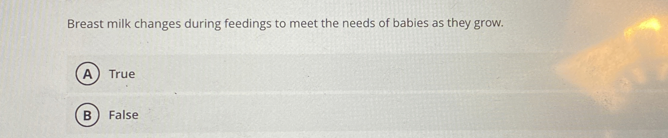 Solved Breast milk changes during feedings to meet the needs | Chegg.com