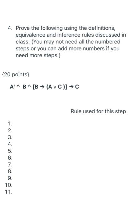 Solved 4. Prove the following using the definitions, | Chegg.com