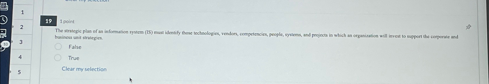 Solved 191 ﻿pointThe strategic plan of an information system | Chegg.com