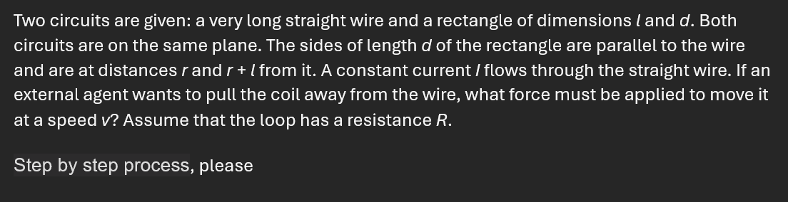 Solved Two circuits are given: a very long straight wire and | Chegg.com