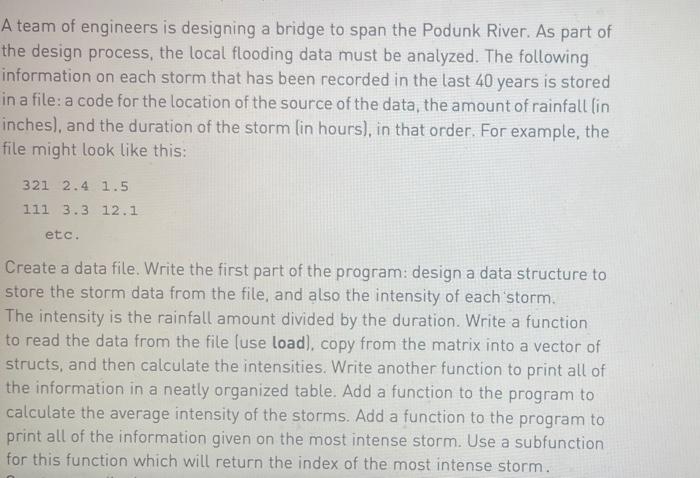Solved A team of engineers is designing a bridge to span the | Chegg.com