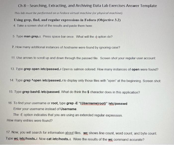 Solved Ch 8 -Searching, Extracting, and Archiving Data Lab | Chegg.com